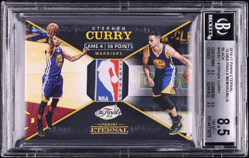 2016 Panini Eternal NBA Finals Black Stephen Curry LOGOMAN TAG PATCH 1/ ...