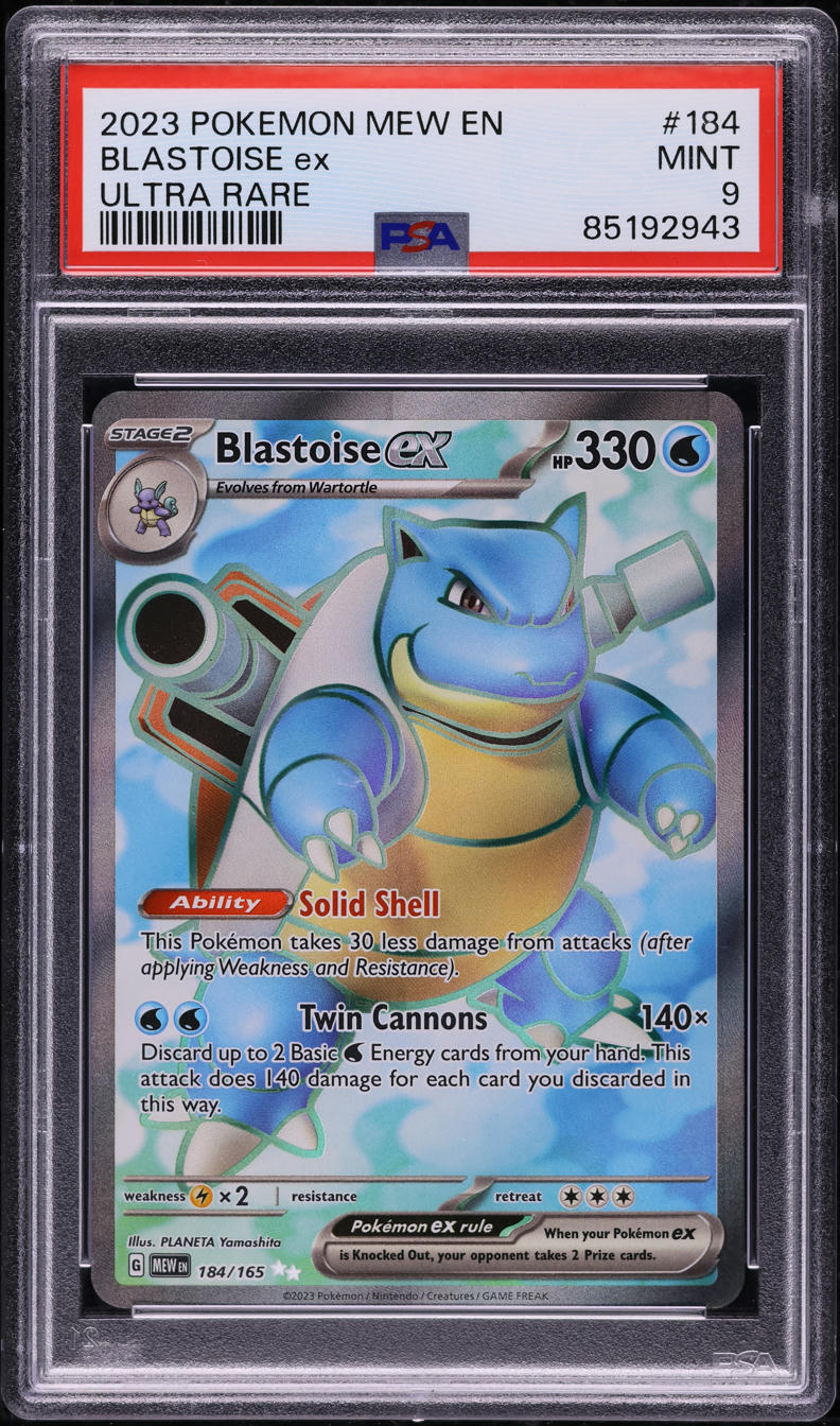 2023 Pokemon Scarlet & Violet 151 Full Art UR Blastoise ex #184 PSA 9 ...