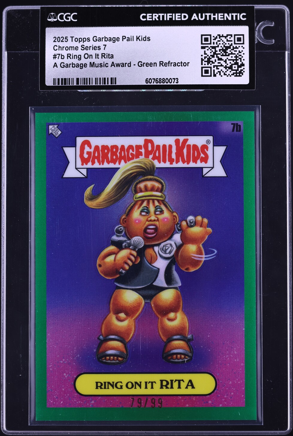 2025 Topps Chrome GPK A Garbage Music Award Green Ring On It Rita /99 ...