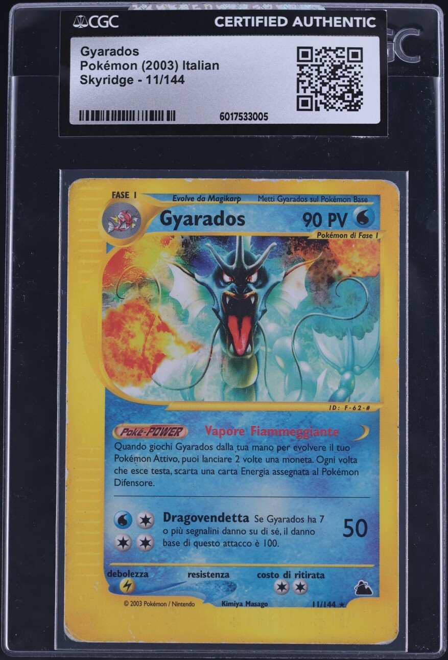 2003 Pokemon Italian Skyridge Gyarados #11 CGC AUTH on Fanatics Collect