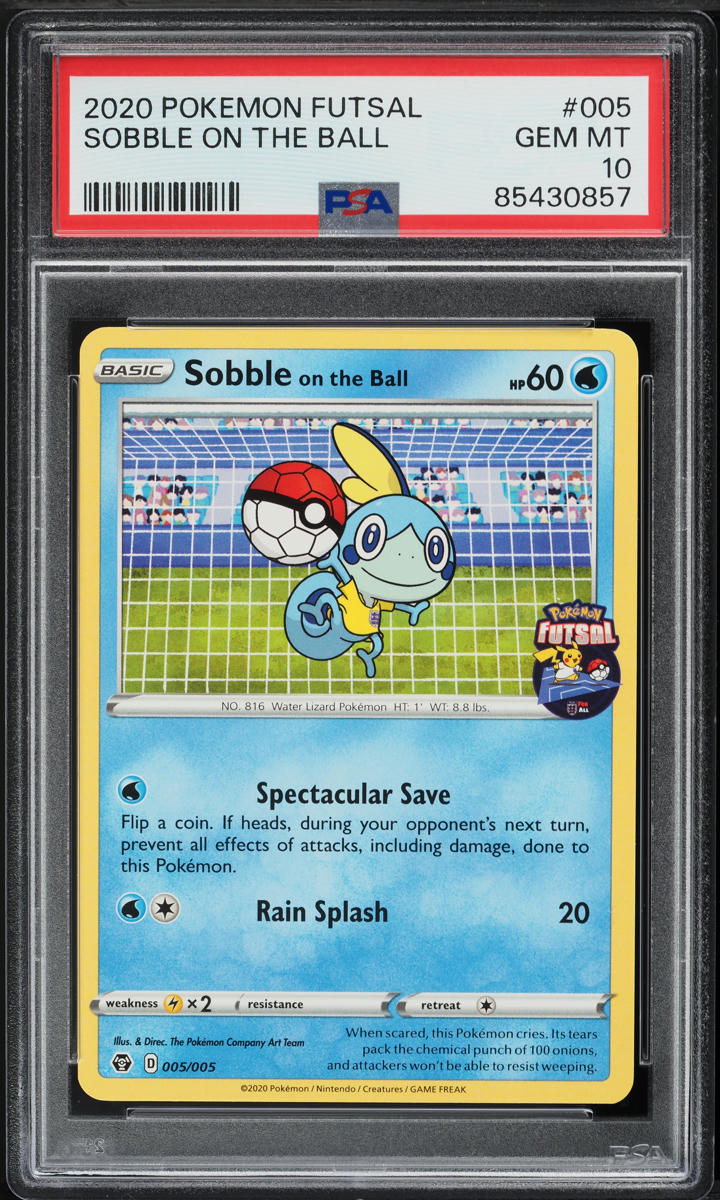 2020 Pokemon Sword & Shield Futsal Sobble On The Ball #5 PSA 10 GEM ...