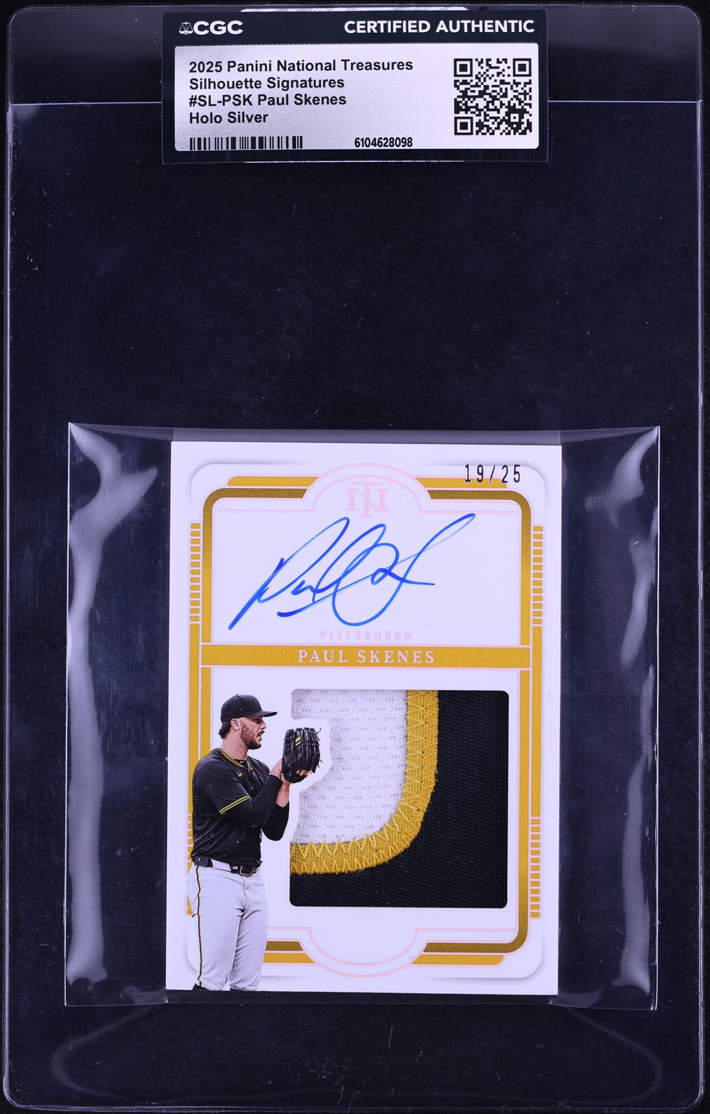 2025 National Treasures Silhouette Holo Silver Paul Skenes PATCH AUTO ...
