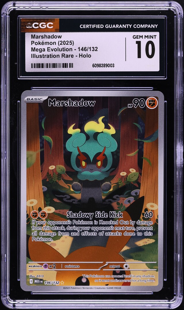 2025 Pokemon Mega Evolution IR Marshadow #146 CGC 10 GEM MINT on ...