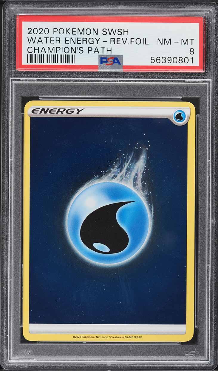 2020 Pokemon Sword & Shield Champion's Path Reverse Holo Water Energy ...