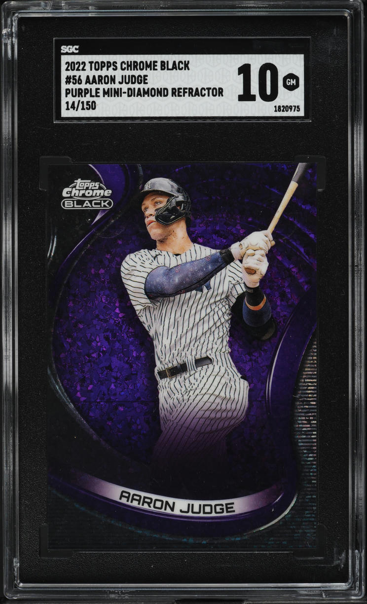 2022 Topps Chrome Black Purple Mini-Diamond Refractor Aaron Judge /150 ...