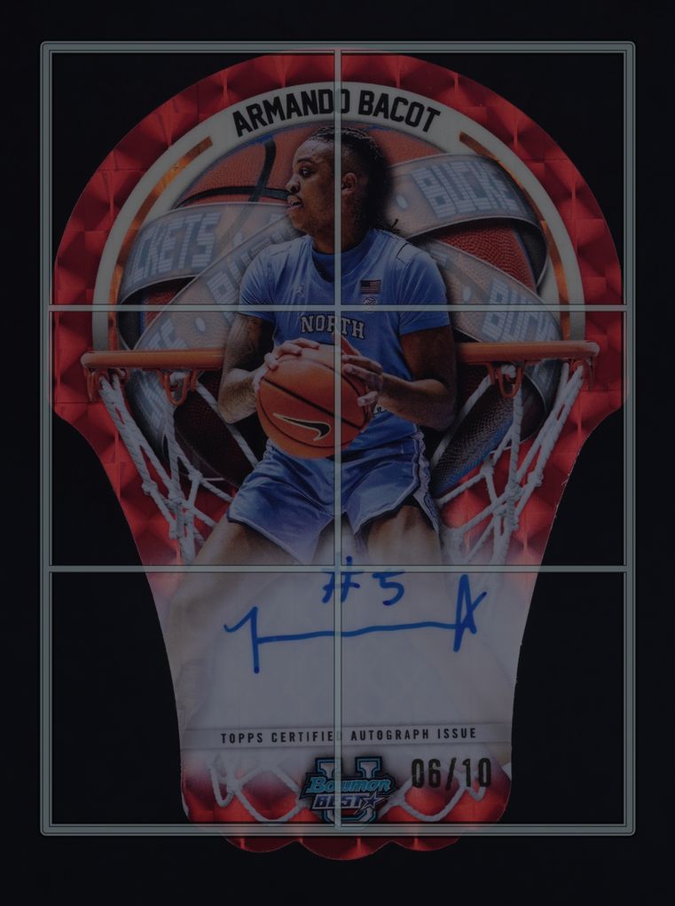 2023 Bowman's Best U Red Geometric Refractor Armando Bacot RC AUTO /10 ...