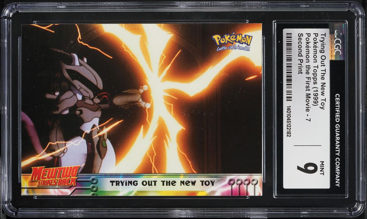 1999 Topps Pokemon The First Movie Second Print Trying Out The New Toy ...