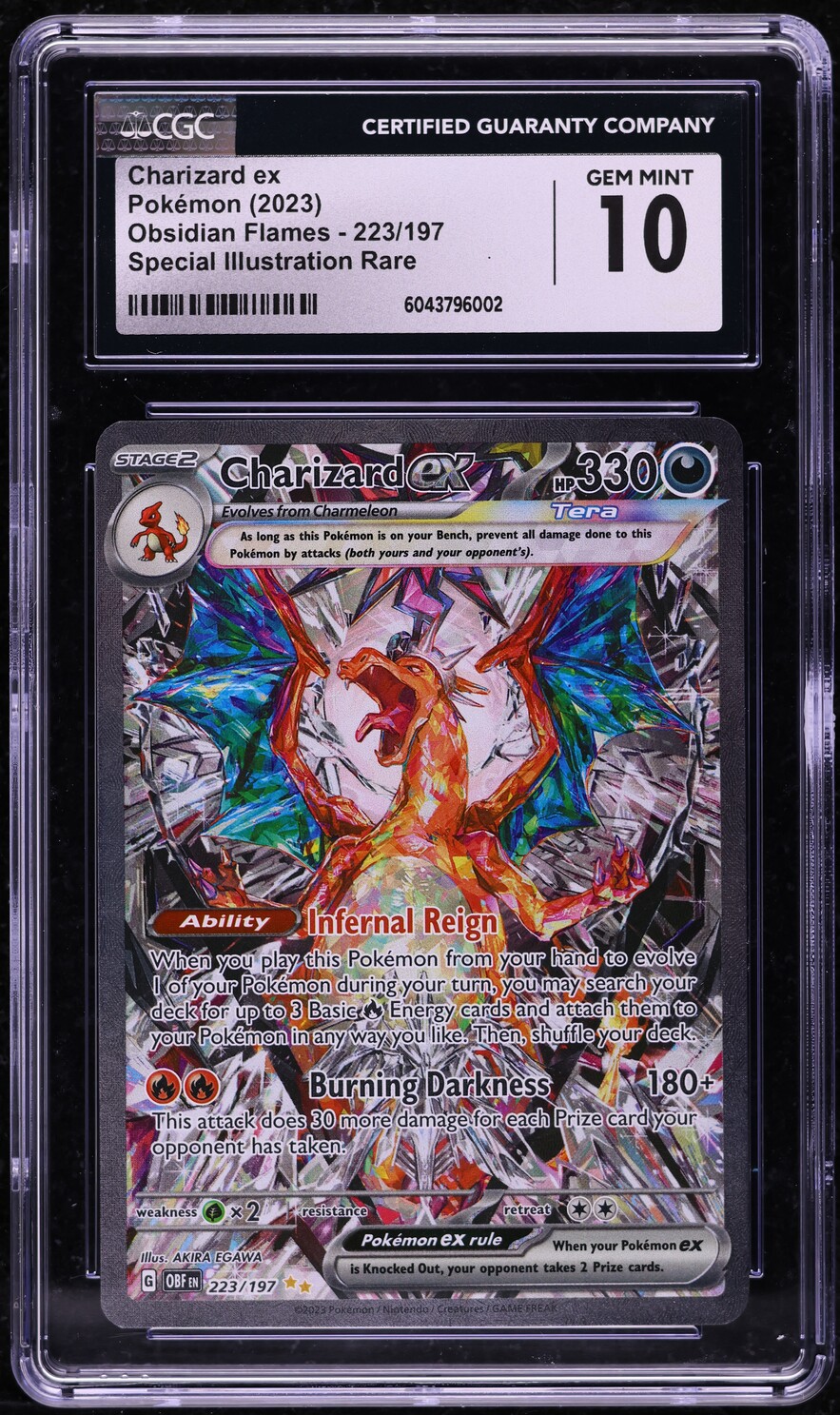 2023 Pokemon SV Obsidian Flames SIR Charizard ex #223 CGC 10 GEM MINT ...