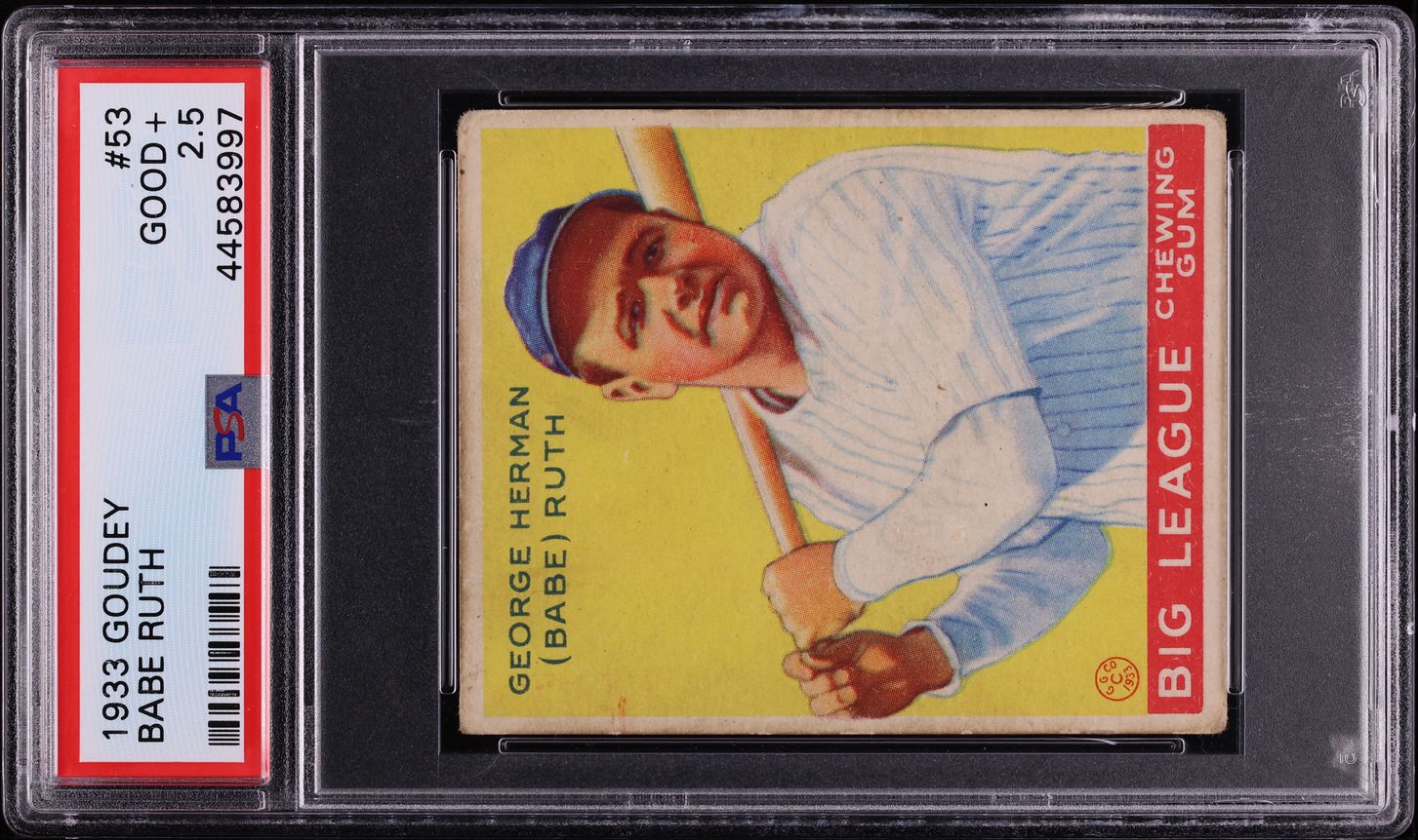 1933 Goudey Babe Ruth #53 PSA 2.5 GD+ on Fanatics Collect