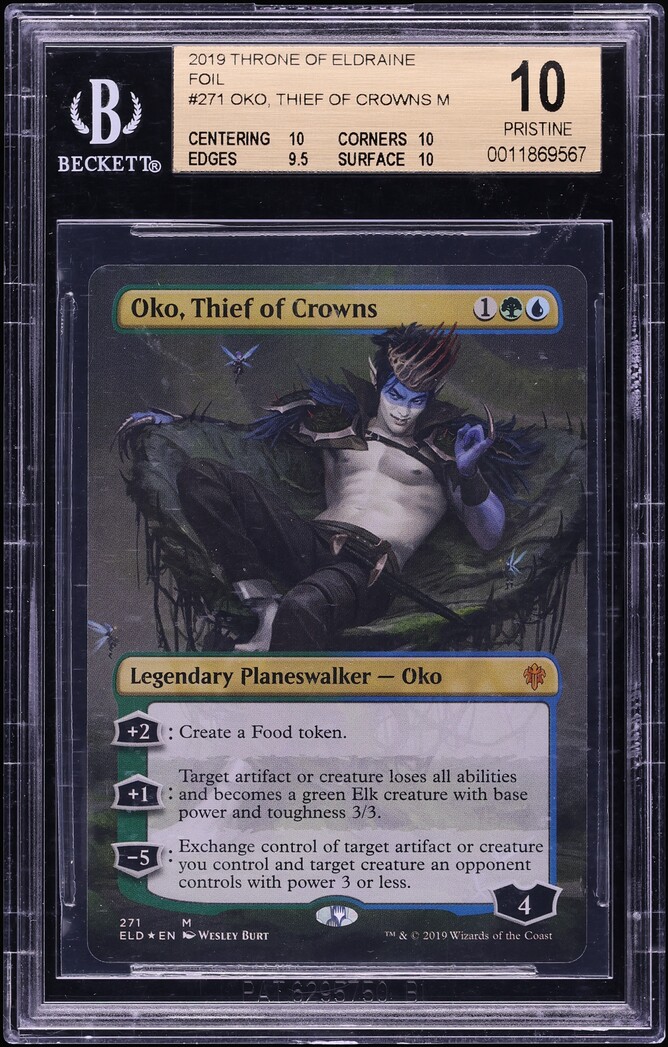 2019 Magic The Gathering Throne Of Eldraine Foil Oko, Thief Of Crowns M ...