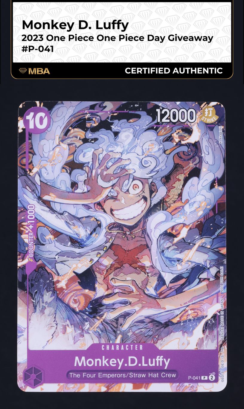 2023 One Piece One Piece Day Giveaway Monkey D. Luffy #P-041 MBA AUTH on Fanatics Collect