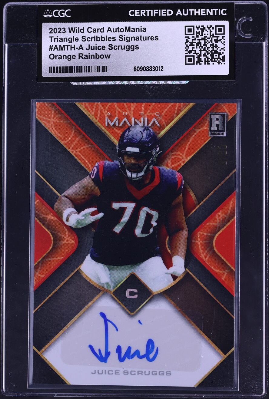 2023 Wild Card AutoMania Triangle Scribbles Orange Juice Scruggs ROOKIE ...