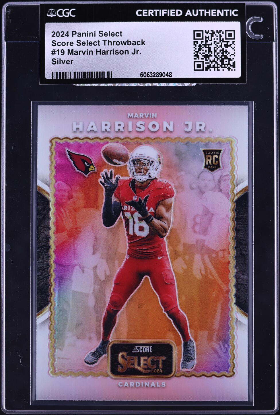 2024 Select Score Throwback Silver Marvin Harrison Jr. ROOKIE #19 CGC ...