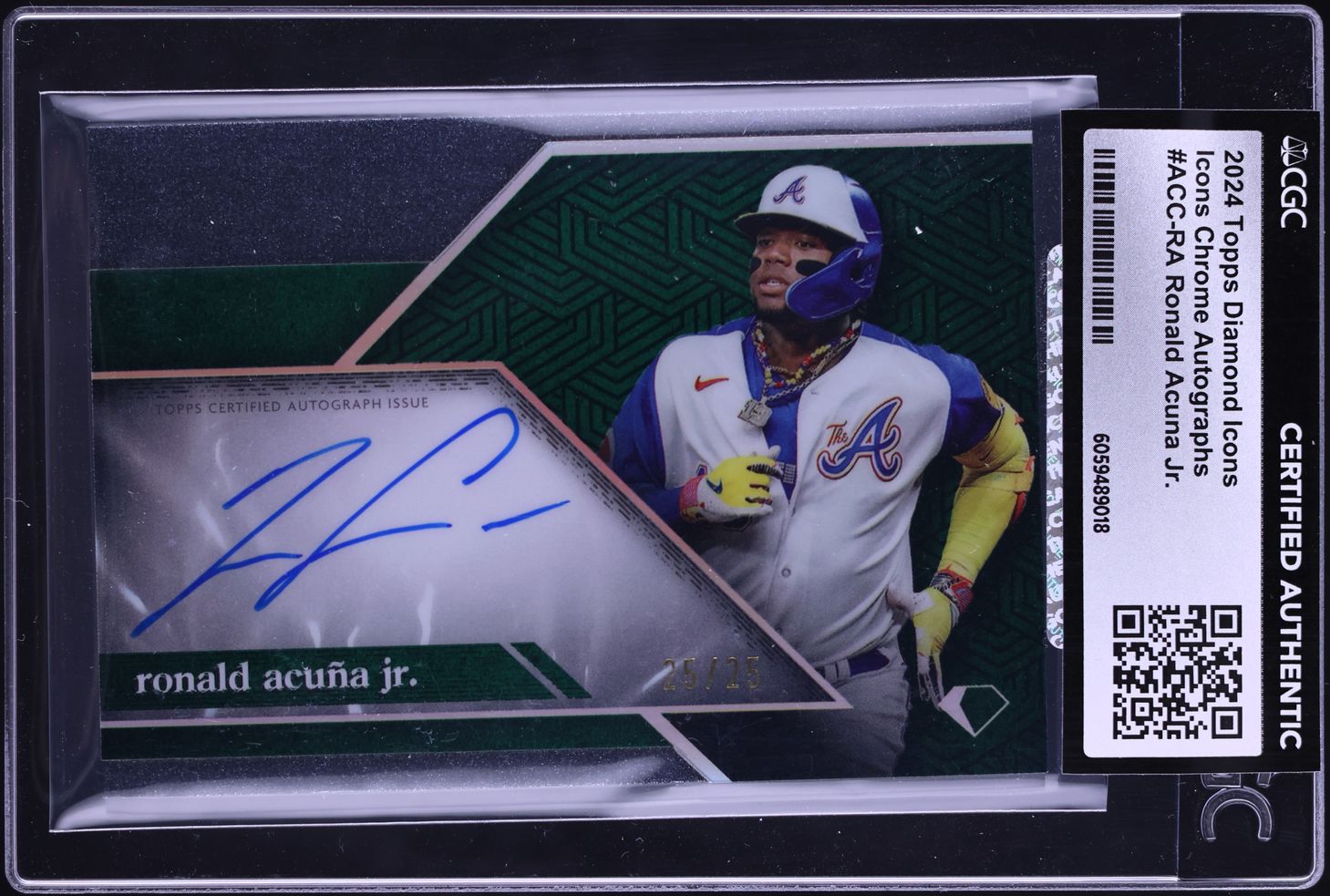 2024 Topps Diamond Icons Icons Chrome Ronald Acuna Jr. AUTO 25/25 CGC ...