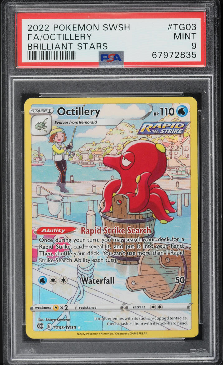 2022 Pokemon Sword & Shield Brilliant Stars Character Rare Octillery ...