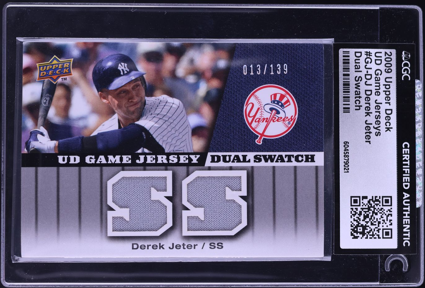2009 Upper Deck Game Jerseys Dual Derek Jeter PATCH /139 #GJ-DJ CGC ...