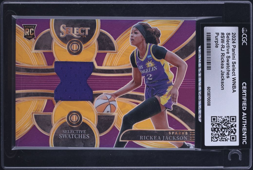 2024 Select WNBA Selective Swatches Purple Rickea Jackson RC PATCH /49 ...