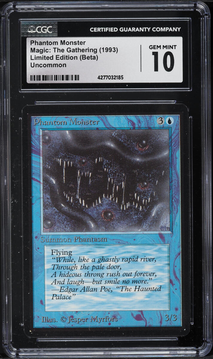 1993 Magic The Gathering MTG Beta Phantom Monster CGC 10 GEM MINT on ...