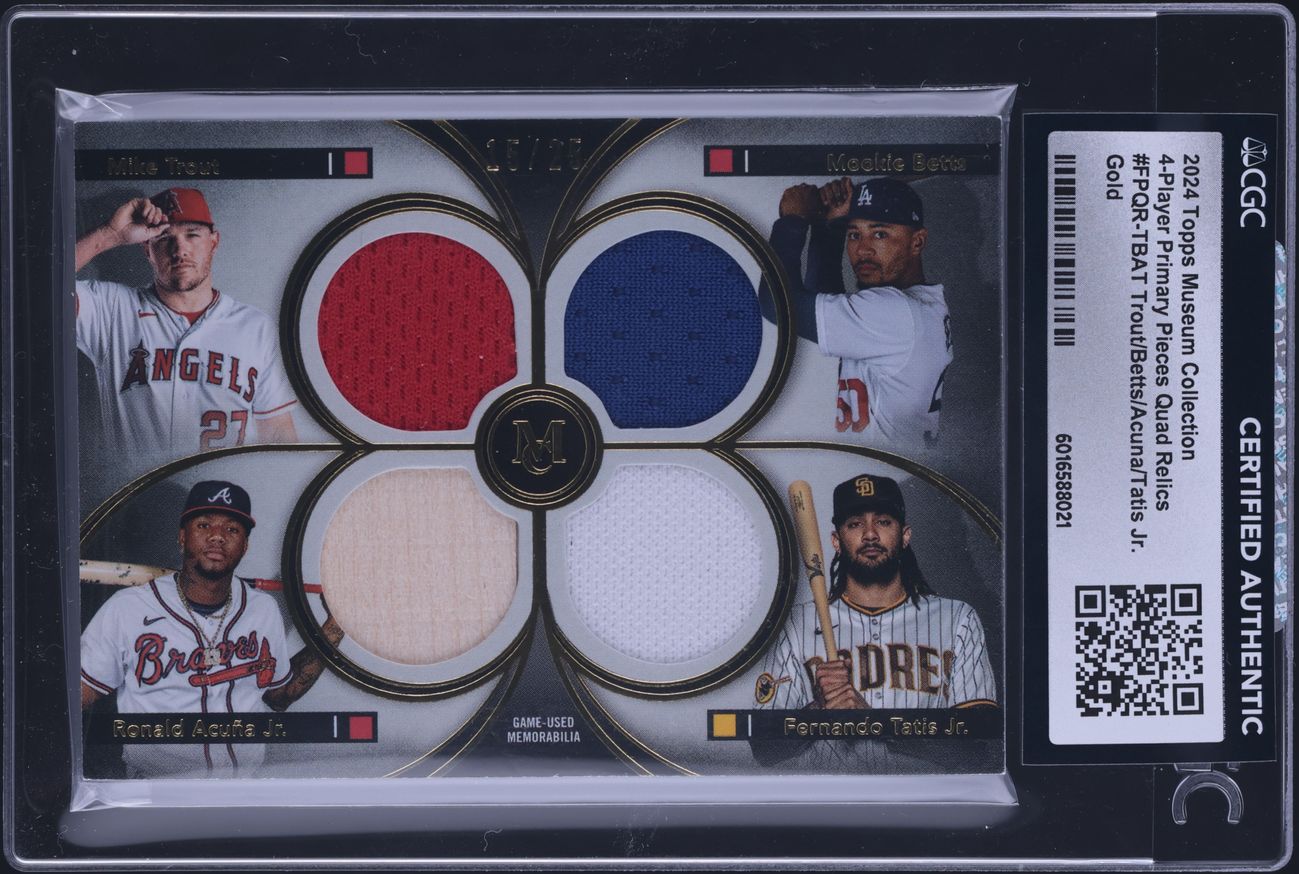 2024 Topps Museum Gold Mike Trout Betts Acuna Jr. Tatis Jr. PATCH /25 ...