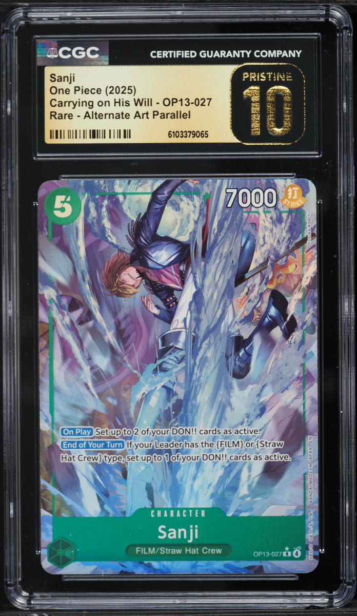 2025 One Piece Carrying On His Will Alt Art Parallel Sanji #OP13-027 ...