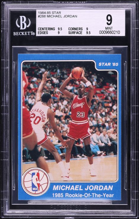 1984 Star Basketball Michael Jordan ROOKIE #288 BGS 9 MINT on Fanatics ...