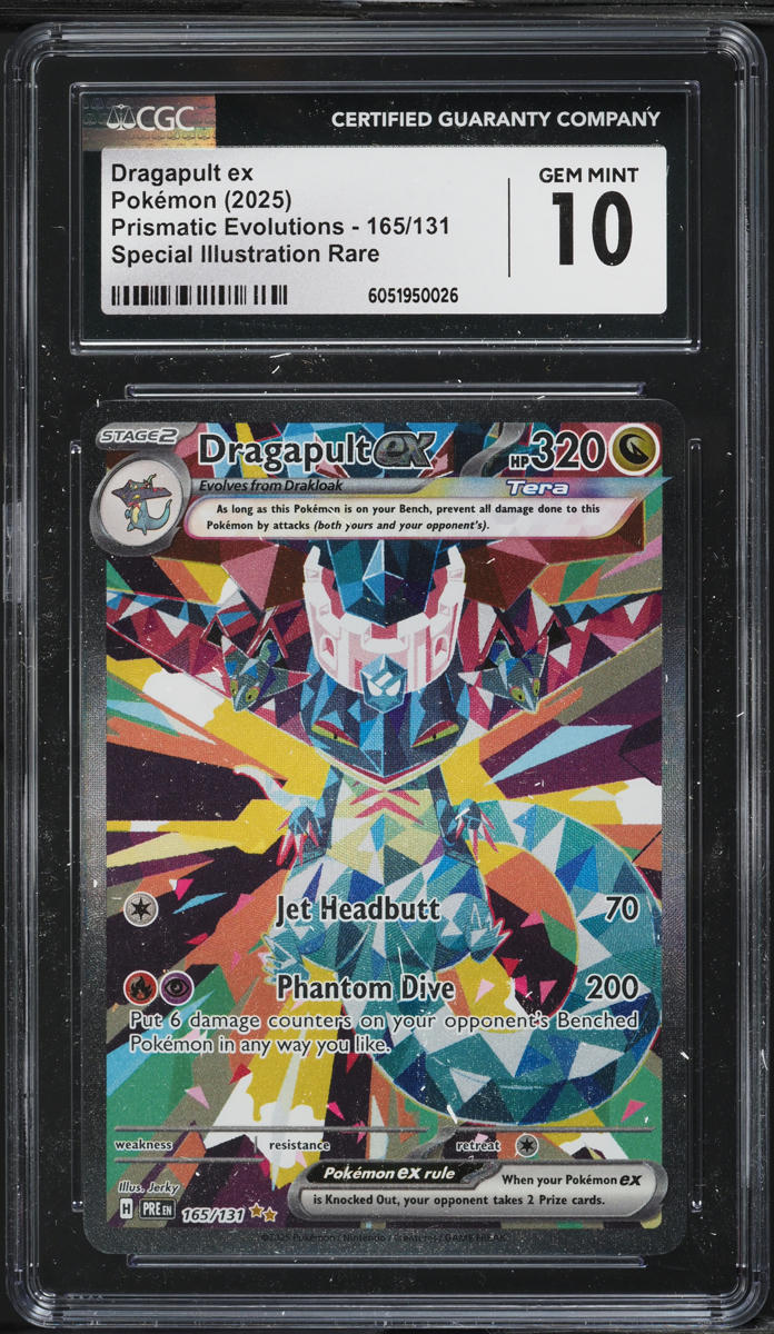2025 Pokemon SV Prismatic Evolutions SIR Dragapult ex #165 CGC 10 GEM ...