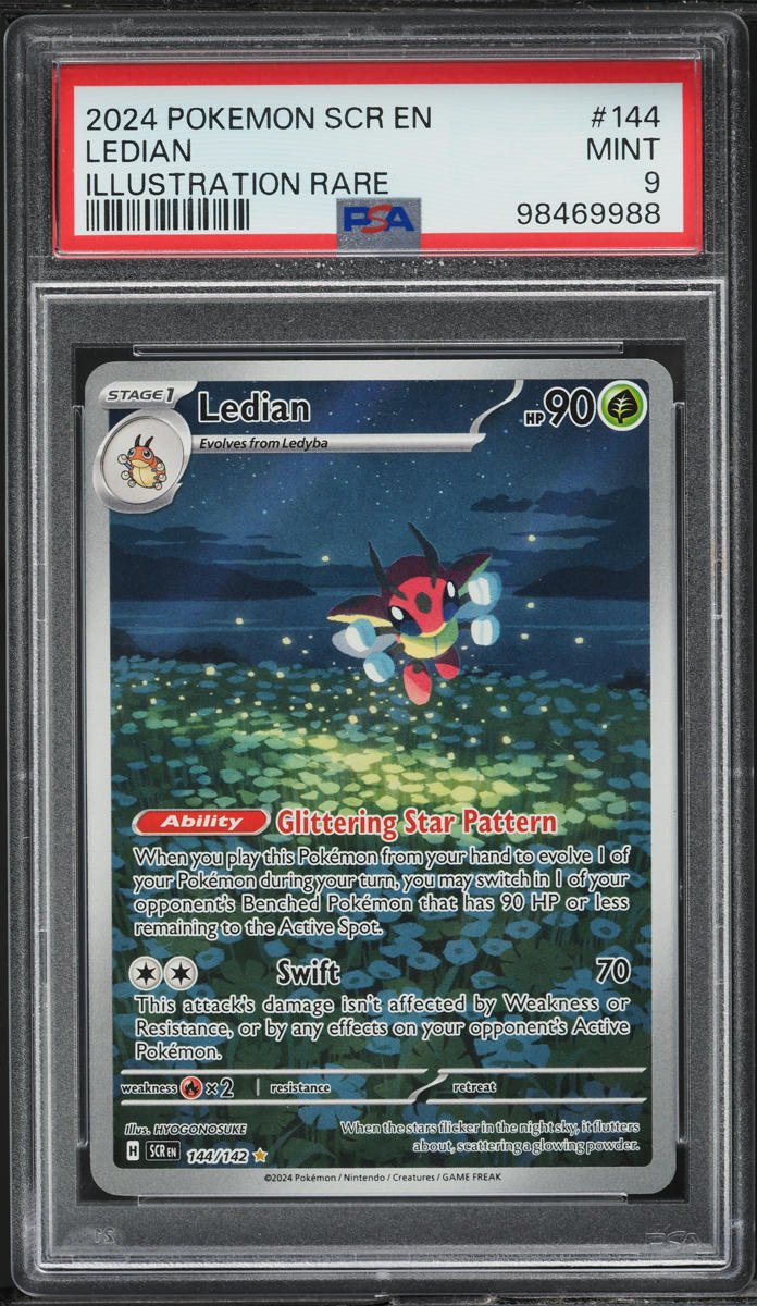 2024 Pokemon SV Stellar Crown Illustration Rare Ledian #144 PSA 9 MINT ...