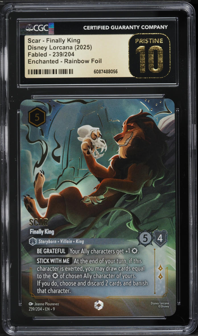 2025 Disney Lorcana Fabled Enchanted Rainbow Foil Scar Finally King ...