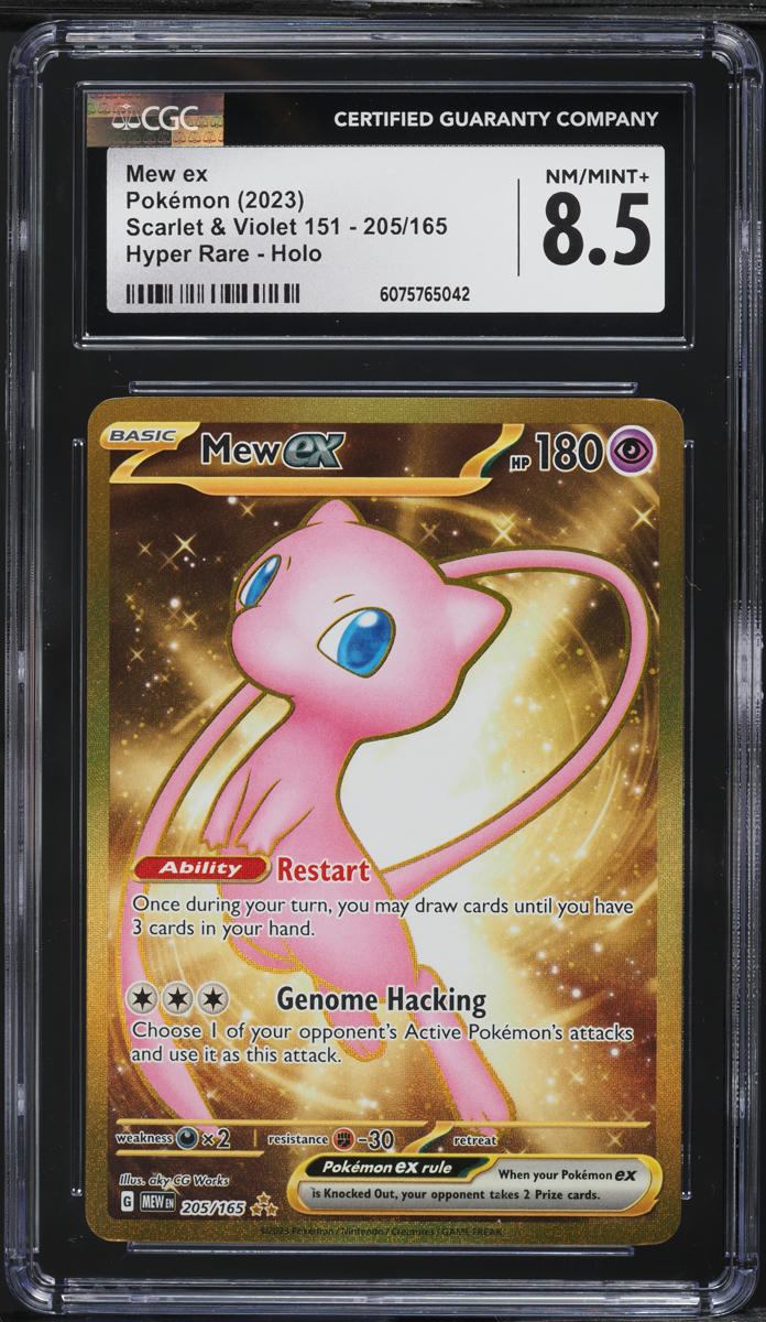 2023 Pokemon Scarlet & Violet 151 Gold Rare Mew ex #205 CGC 8.5 NM-MT+ ...