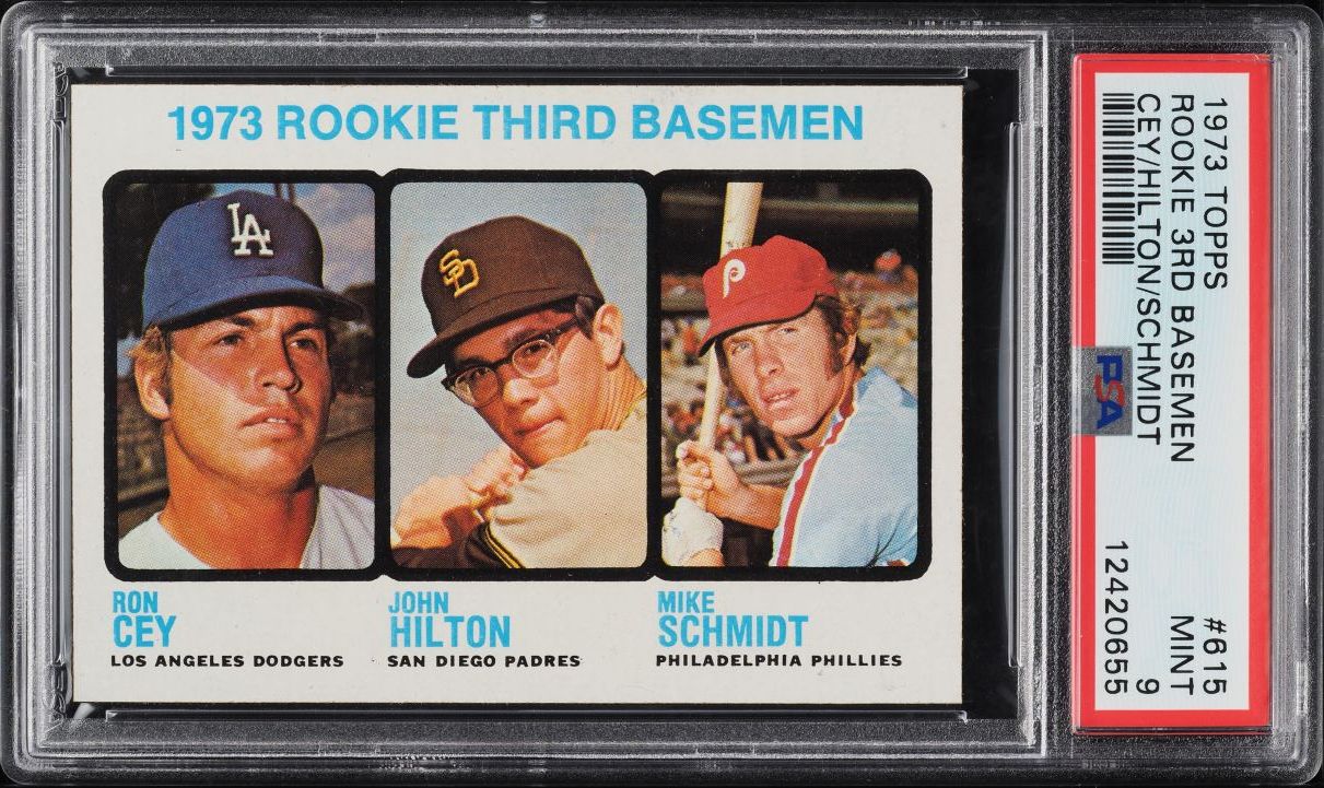 1973 Topps Mike Schmidt ROOKIE #615 PSA 9 MINT on Fanatics Collect