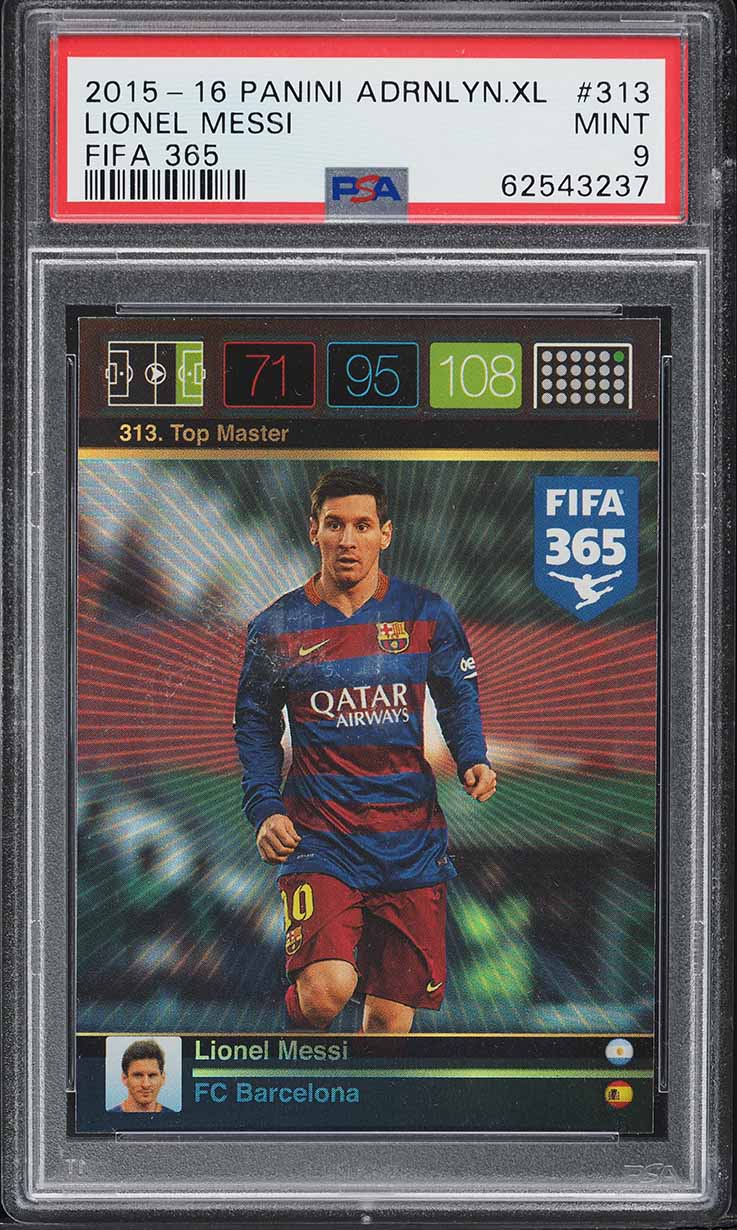 2015 Panini Adrenalyn XL FIFA 365 Lionel Messi #313 PSA 9 MINT on ...
