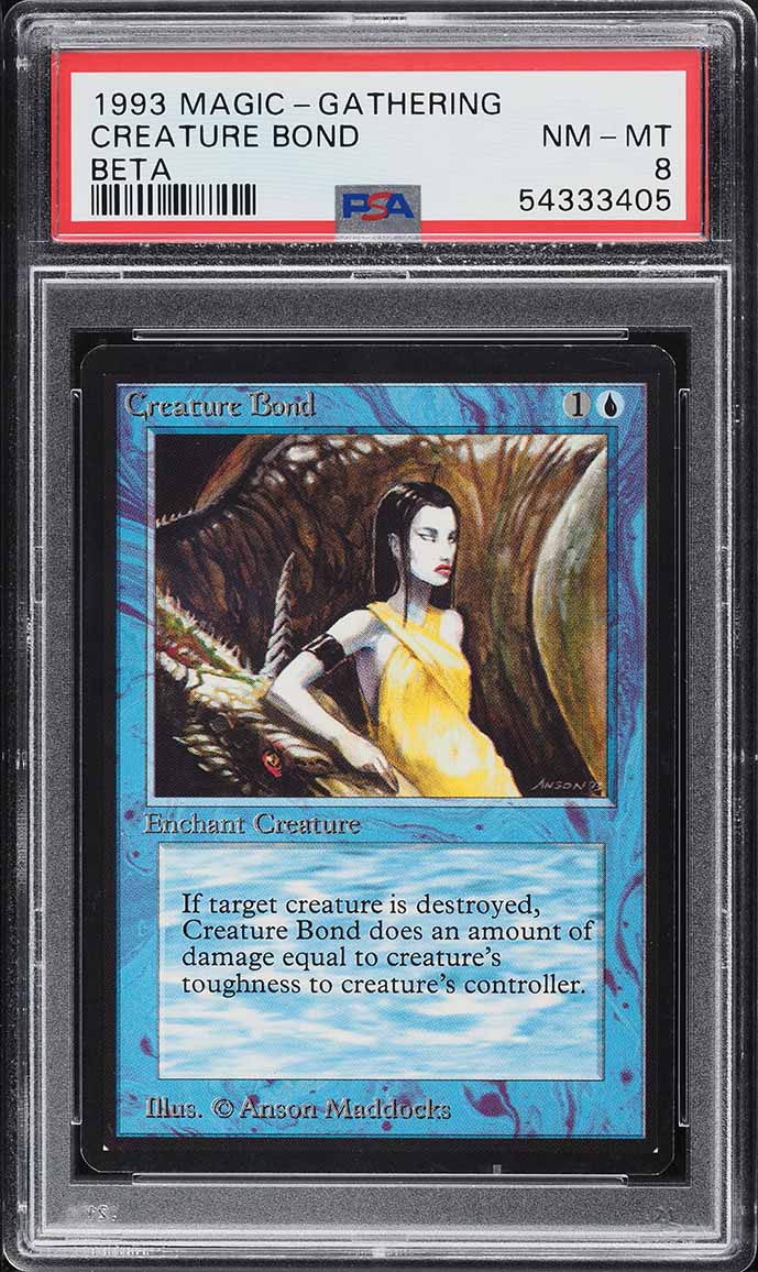 1993 Magic The Gathering MTG Beta Creature Bond PSA 8 NM-MT on Fanatics ...