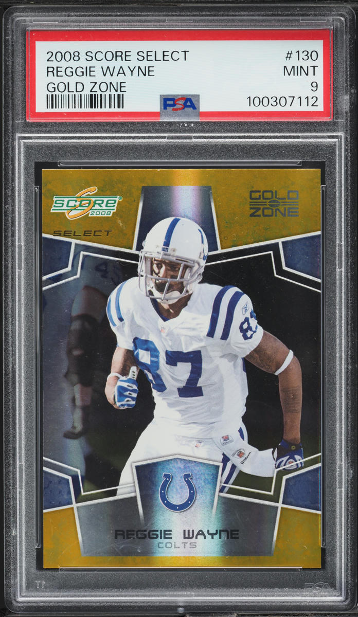 2008 Score Select Gold Zone Reggie Wayne /50 #130 PSA 9 MINT on ...