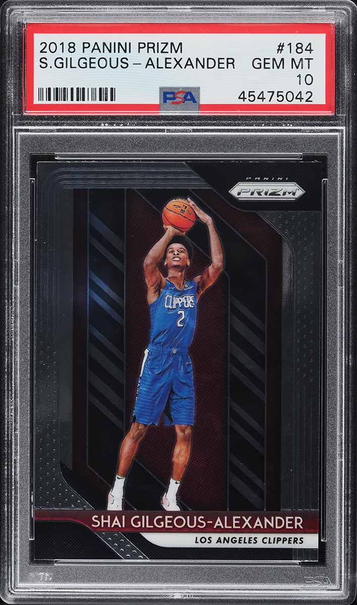 2018 Panini Prizm Shai Gilgeous-Alexander ROOKIE #184 PSA 10 GEM MINT ...