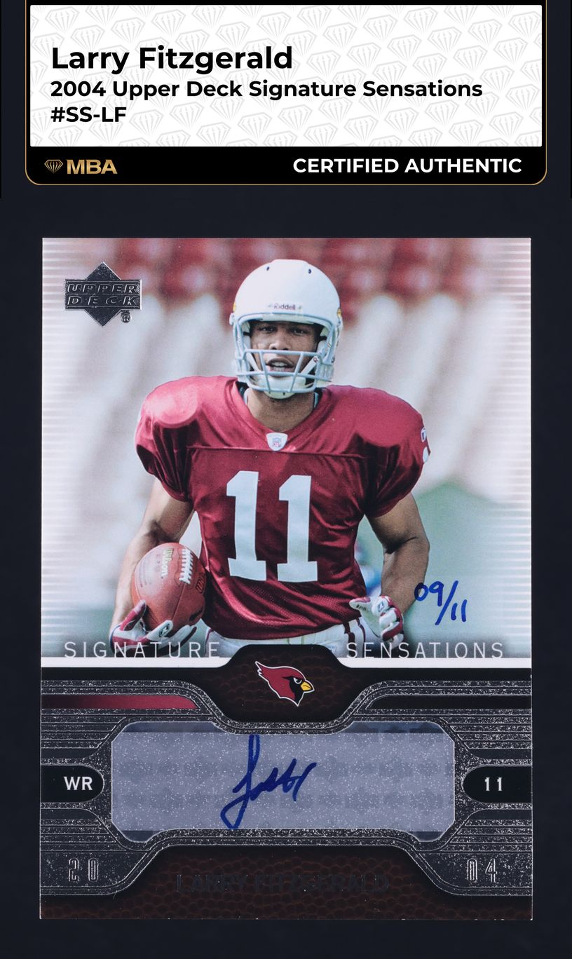 2004 Upper Deck Signature Sensations Larry Fitzgerald ROOKIE AUTO /11 ...