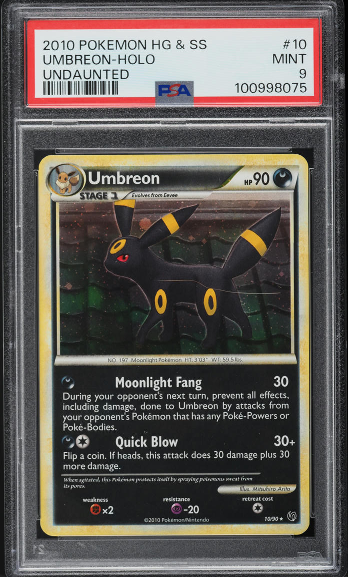 2010 Pokemon HeartGold & SoulSilver Undaunted Holo Umbreon #10 PSA 9 MINT on Fanatics Collect