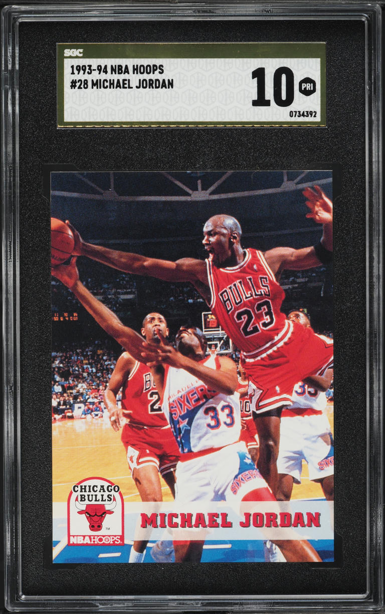 1993 Hoops Michael Jordan #28 SGC 10 PRISTINE on Fanatics Collect