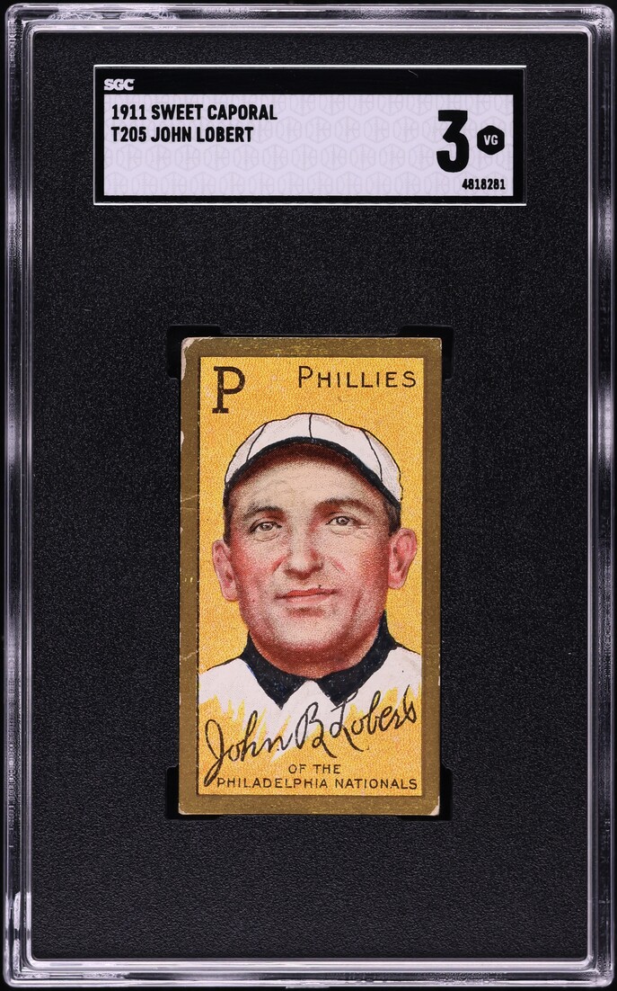 1911 T205 Gold Border John Lobert SGC 3 VG on Fanatics Collect