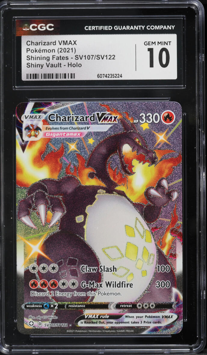 2021 Pokemon Sword & Shield Shining Fates Full Art Shiny Charizard VMAX ...