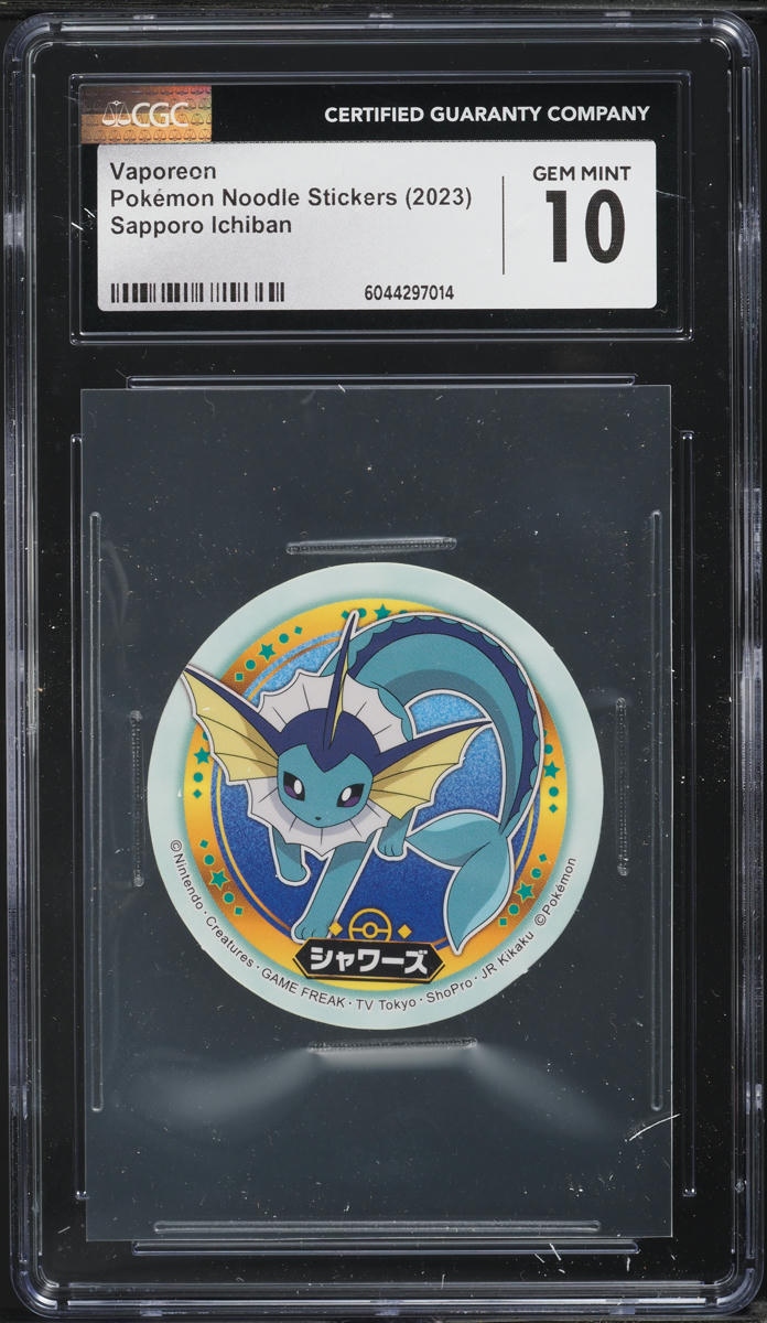2023 Pokemon Japanese Sapporo Ichiban Noodle Stickers Vaporeon CGC 10 ...