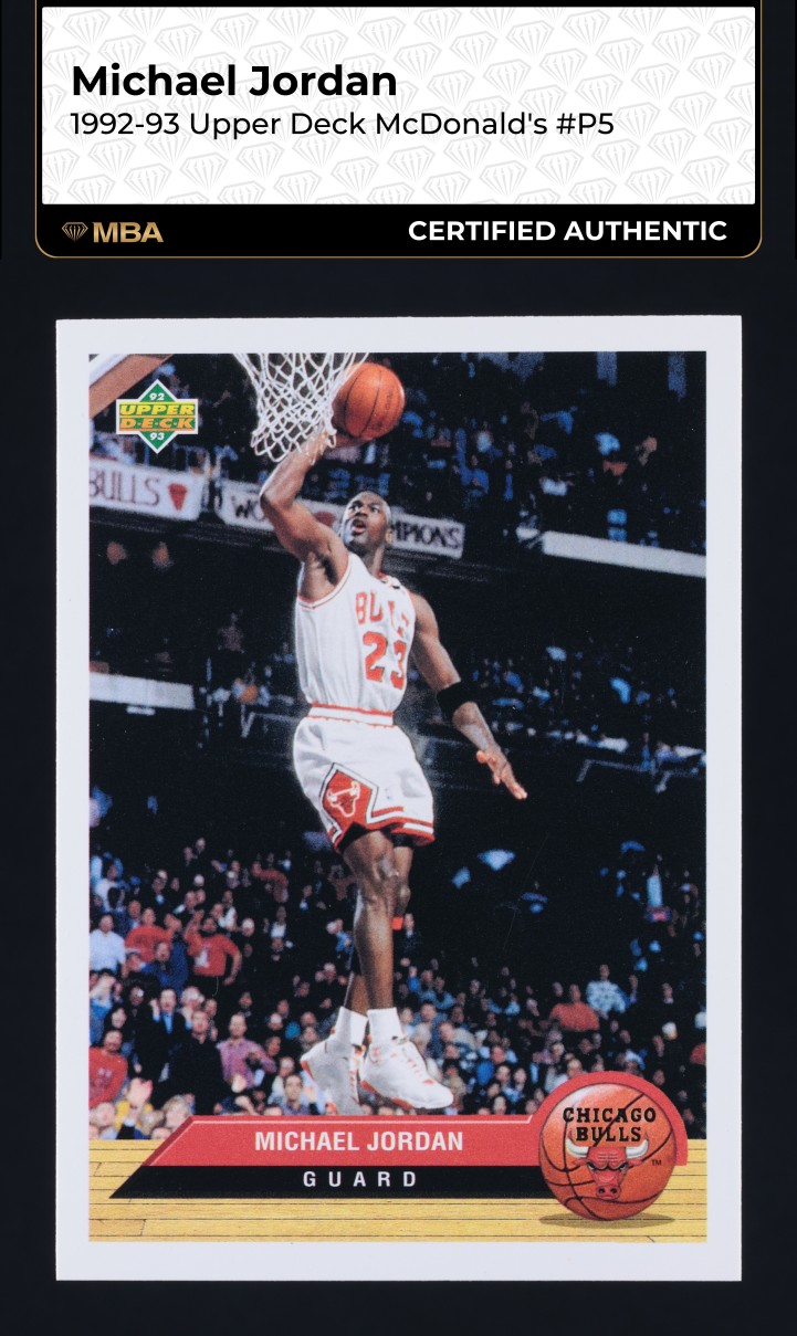 1992 Upper Deck McDonald's Michael Jordan #P5 MBA AUTH on Fanatics Collect