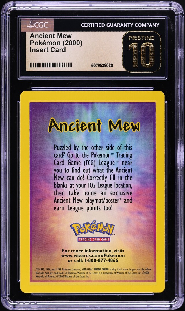 2000 Pokemon Insert Card Ancient Mew CGC 10 PRISTINE on Fanatics Collect