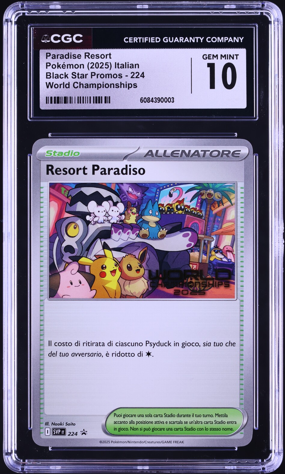 2025 Pokemon Italian SV Black Star Promo World Championships Paradise ...