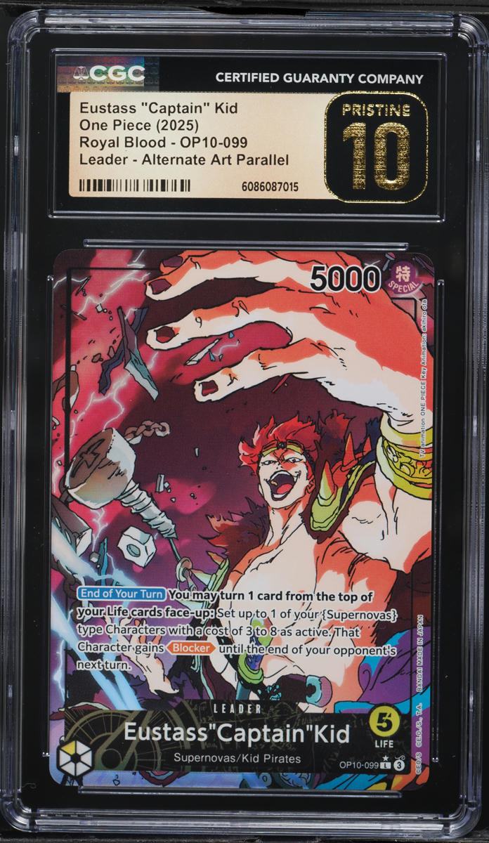 2025 One Piece Royal Blood Alt Art Parallel Leader Eustass Captain Kid CGC 10 PRISTINE on ...
