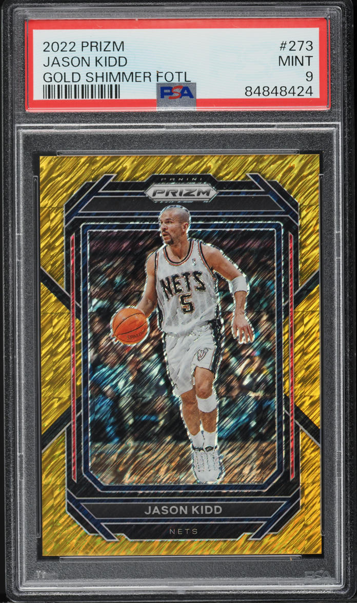 2022 Panini Prizm Gold Shimmer FOTL Jason Kidd /10 #273 PSA 9 MINT on ...