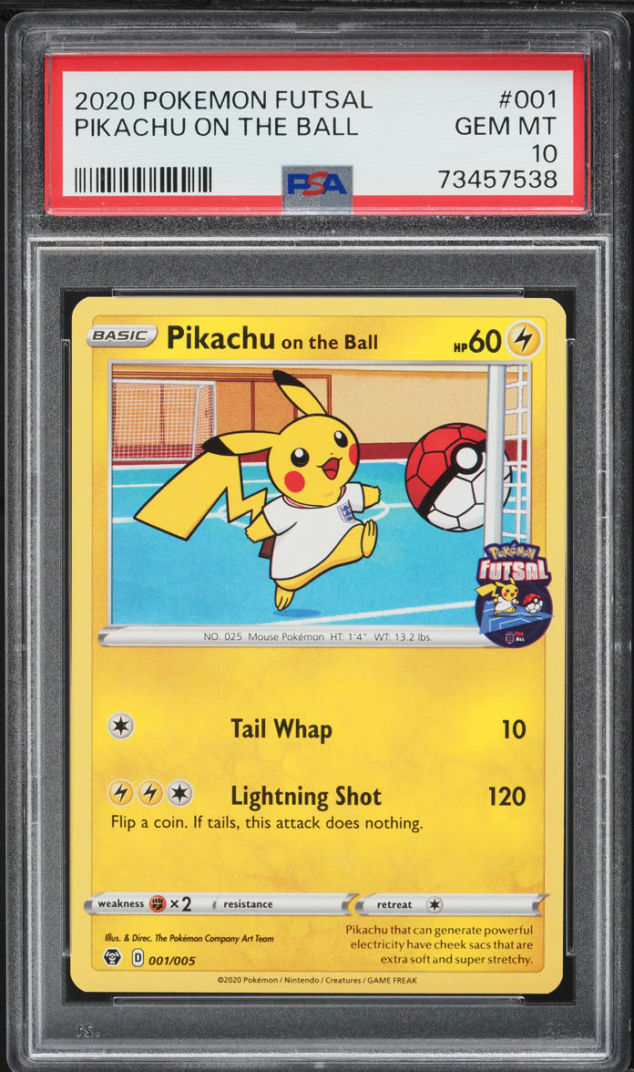 2020 Pokemon Sword & Shield Futsal Pikachu On The Ball #1 PSA 10 GEM ...
