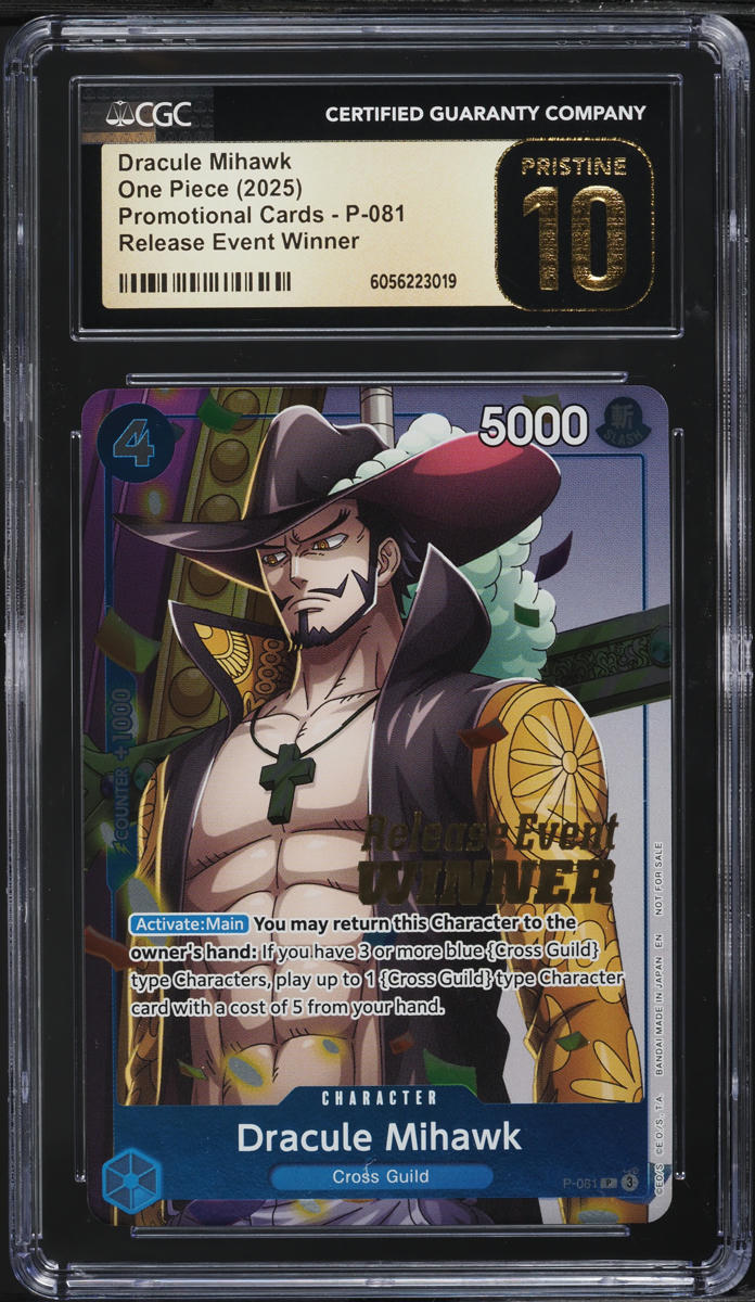 2025 One Piece PC: Release Event Winner Dracule Mihawk #P-081 CGC 10 ...