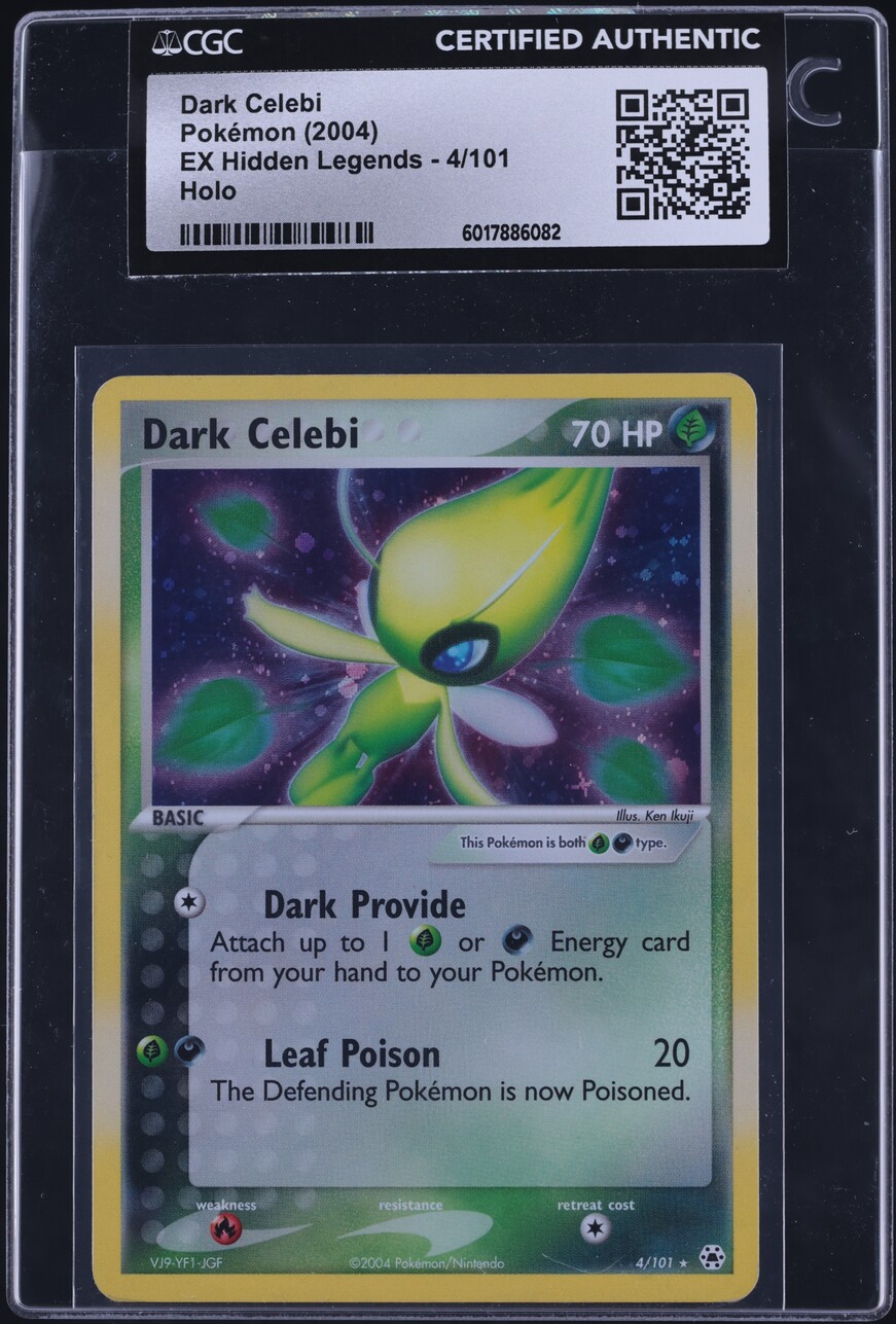 2004 Pokemon EX Hidden Legends Holo Dark Celebi #4 CGC AUTH on Fanatics ...