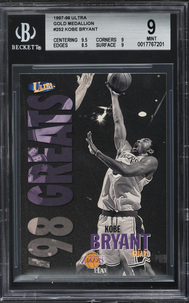 1997 Ultra Gold Medallion Kobe Bryant #252G BGS 9 MINT on Fanatics Collect
