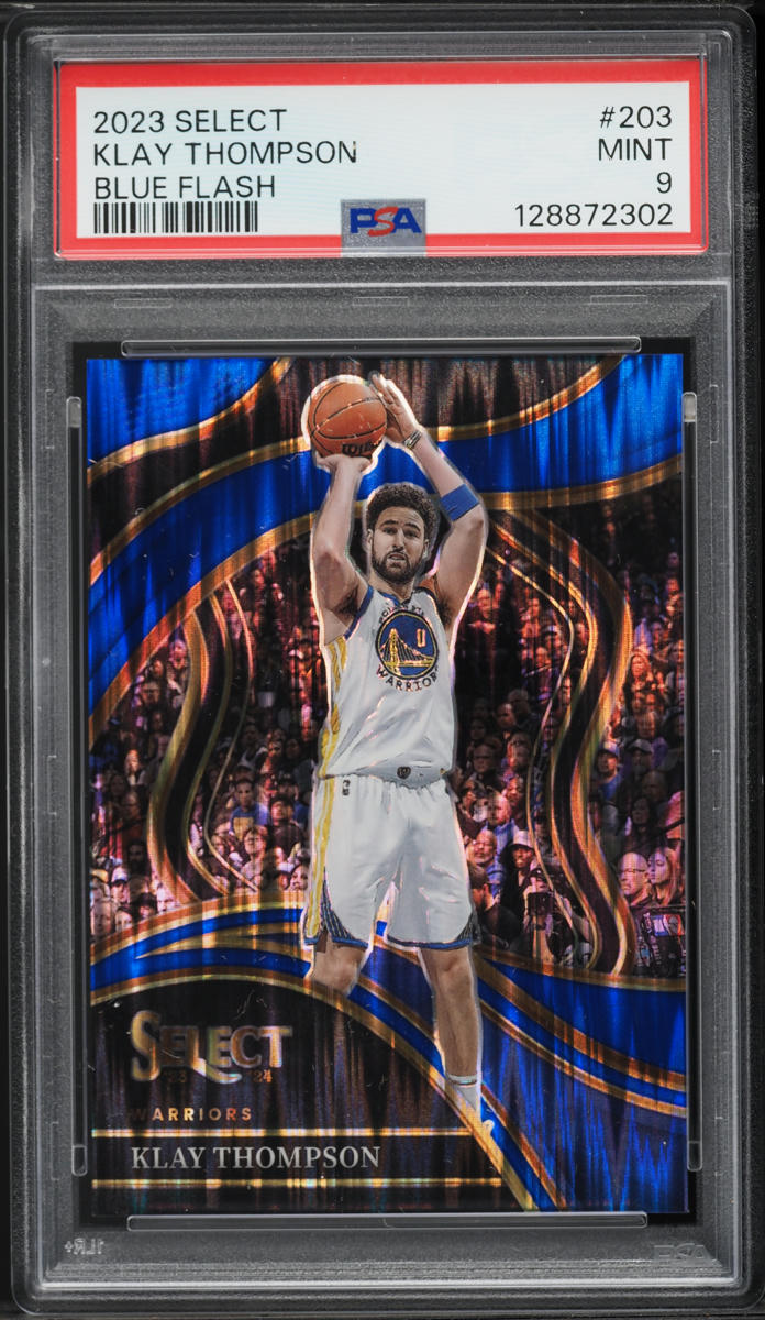 2023 Select Courtside Blue Flash Klay Thompson /99 #203 PSA 9 MINT on ...